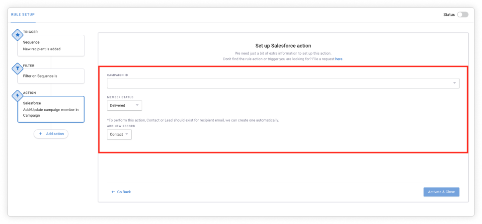 Salesforce Campaign Automation Mixmax